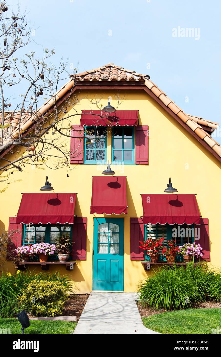 Cute village Style house Stock Photo - Alamy