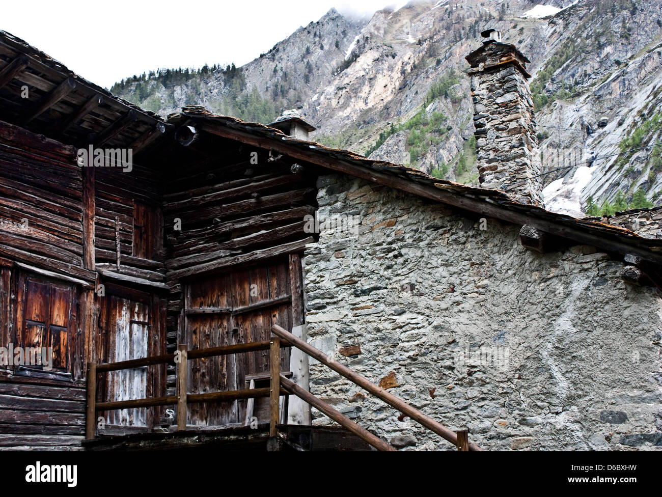 Alpine house - detail Stock Photo - Alamy