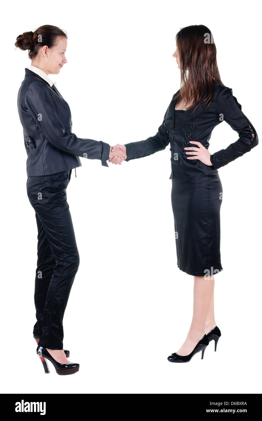Women shaking hands isolated over hi-res stock photography and images ...