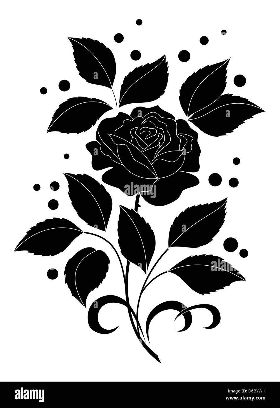 Leaves silhouettes black leaf Cut Out Stock Images & Pictures - Alamy