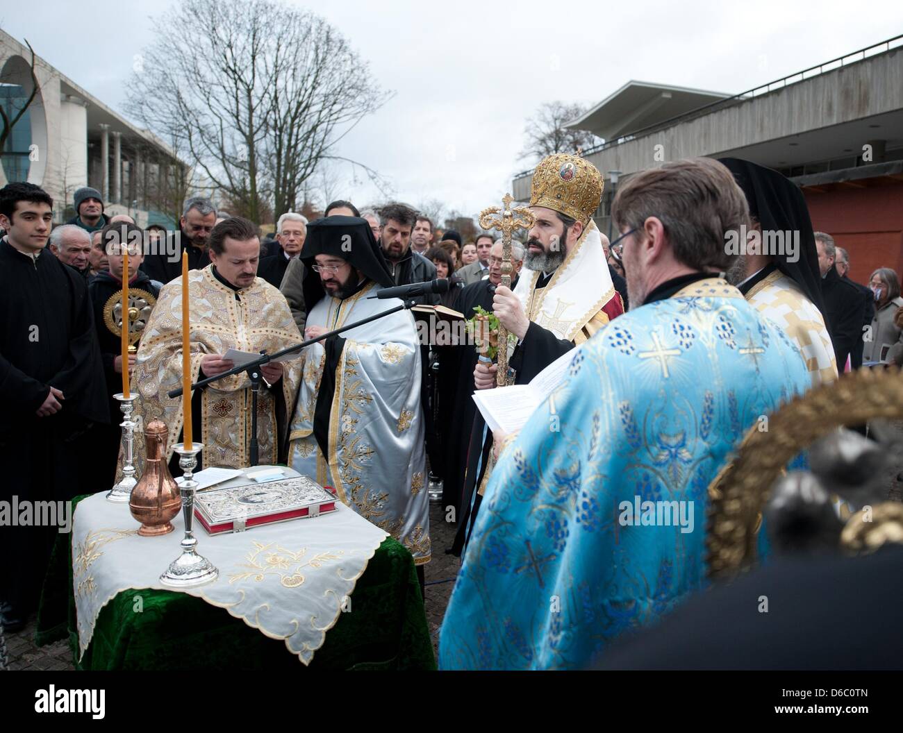 Orthodox Greeks remember the baptism of Jesus Christ by a water ...