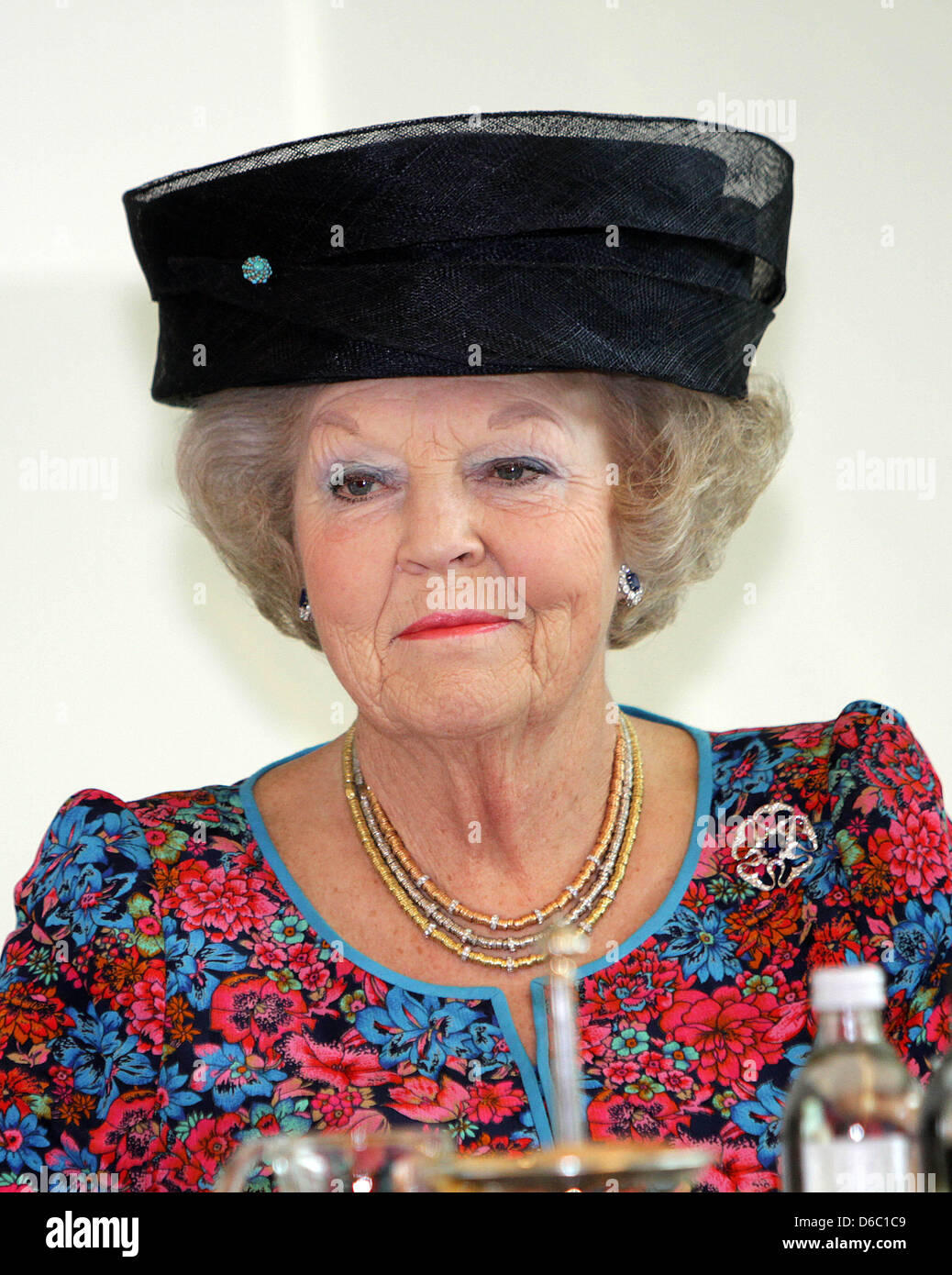 Queen Beatrix of the Netherlands during the visit of Masdar City in the ...