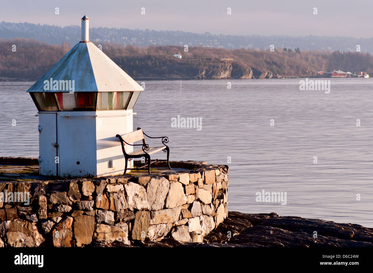 Lighthouse by water Stock Photo - Alamy