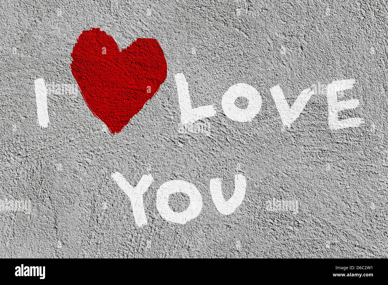 declaration of love written on the wall Stock Photo - Alamy