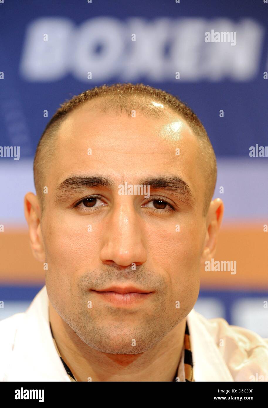 Armenian-German professional boxer Arthur Abraham talks to journalists ...