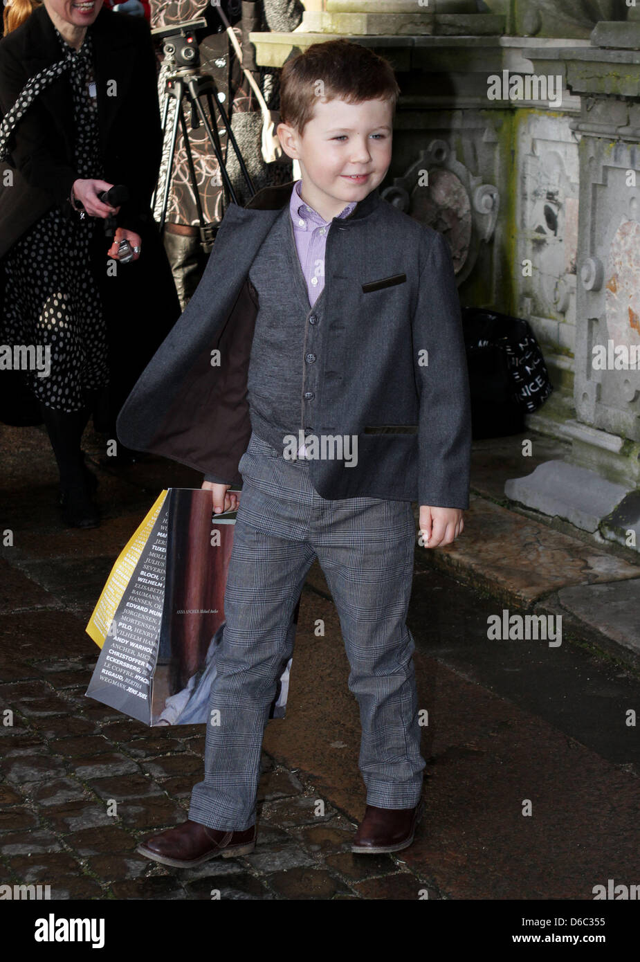 Prince Christian of Denmark attending the exhibition at Frederiksborg ...