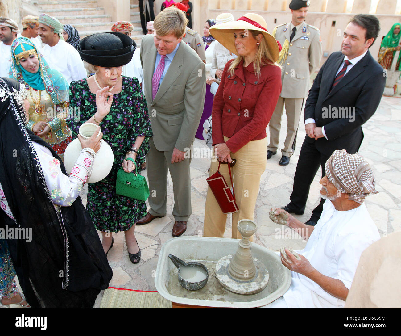 Queen Beatrix, Prince Willem-Alexander and Princess Maxima of The ...