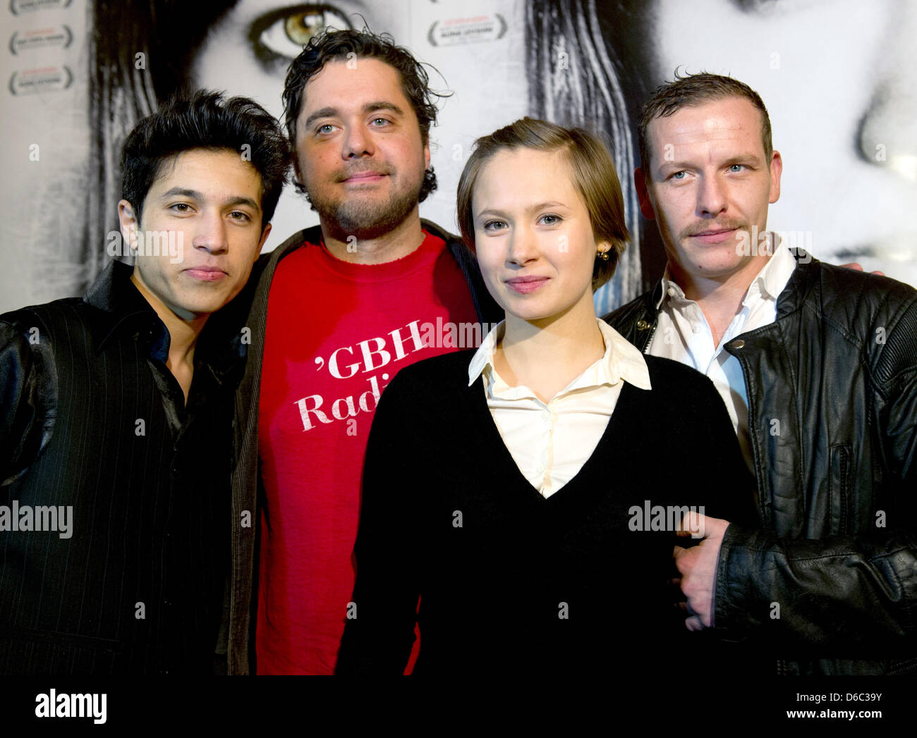 Actor Sayed Ahmad Wasil Mrowat (L-R), director and screenwriter David ...