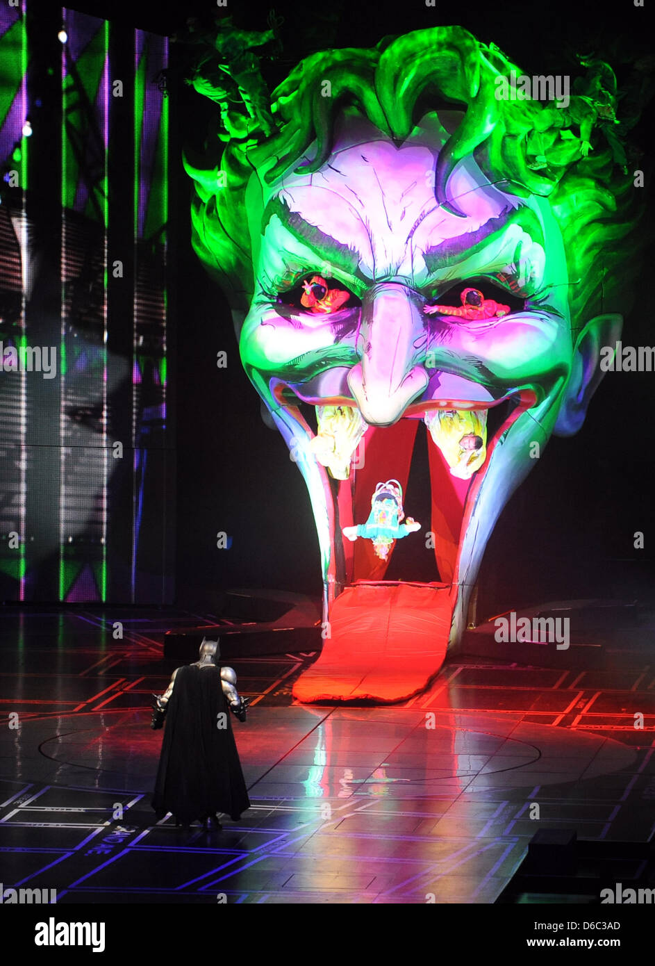 Actor Sam Heughan as Batman (front) is pictured during the show 'Batman ...