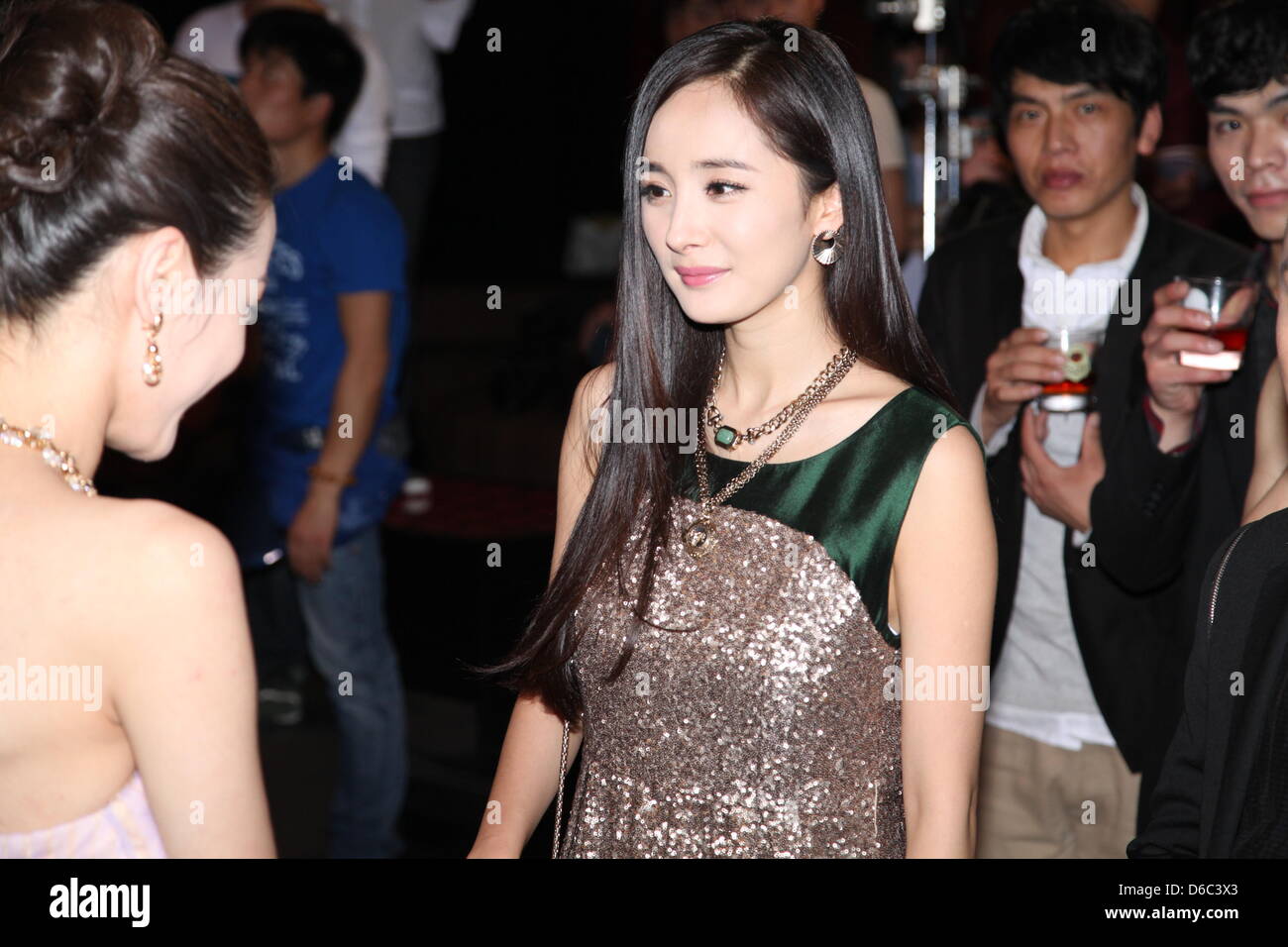 Mini Yang on the set of her new movie in Shanghai, China on Monday ...