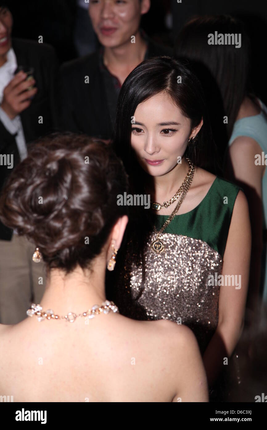 Mini Yang on the set of her new movie in Shanghai, China on Monday ...