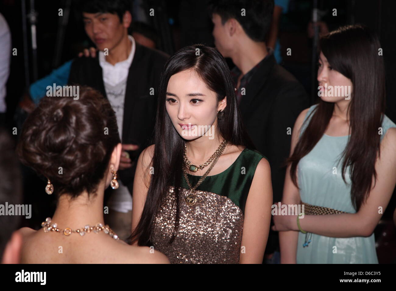 Mini Yang on the set of her new movie in Shanghai, China on Monday ...