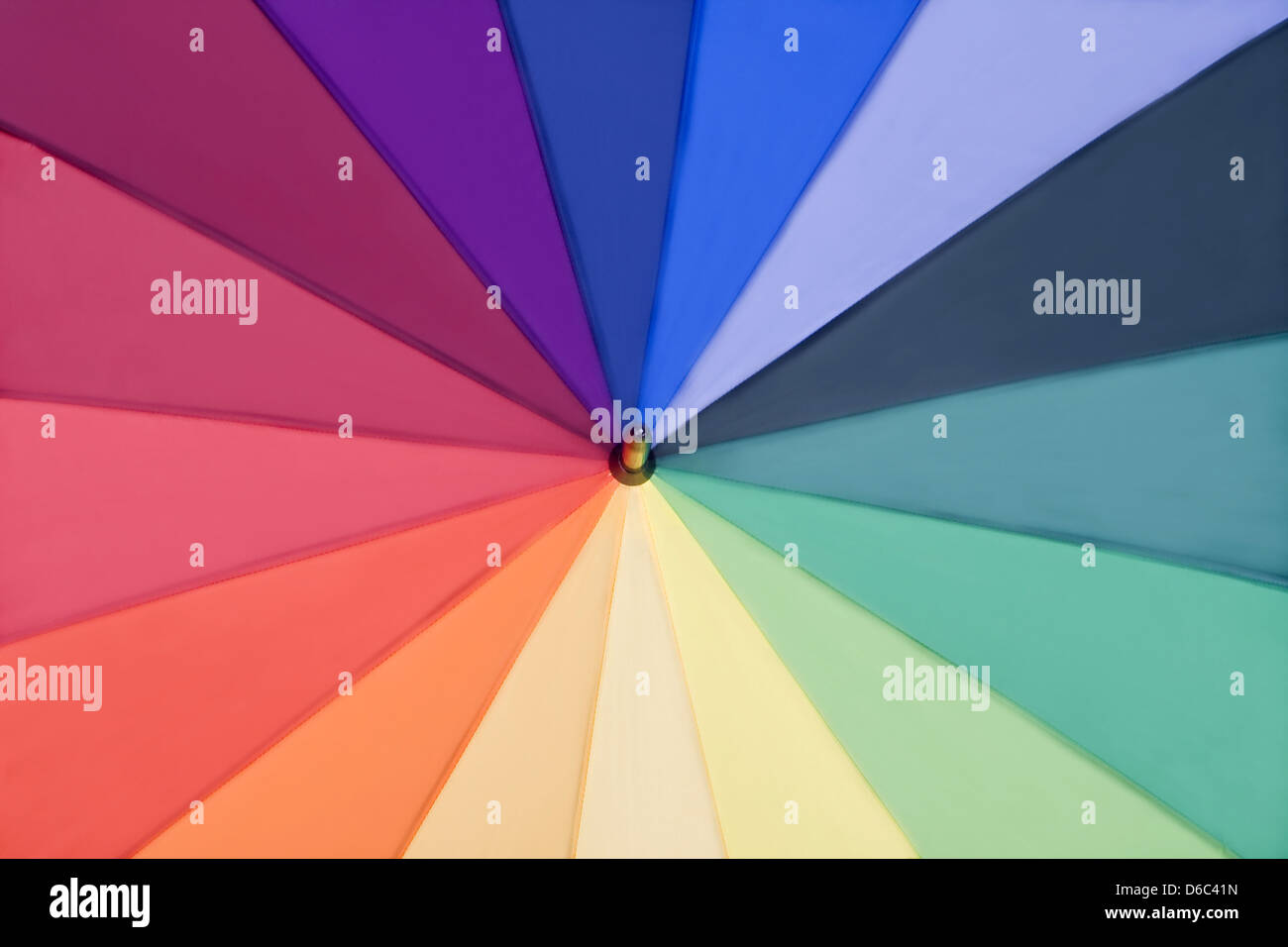 Rainbow multicolored umbrella Stock Photo - Alamy
