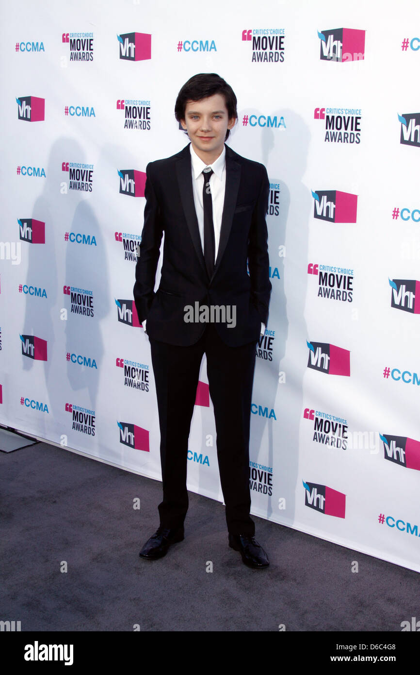 Actor Asa Butterfield arrives at the 17th Annual Critics' Choice Movie ...