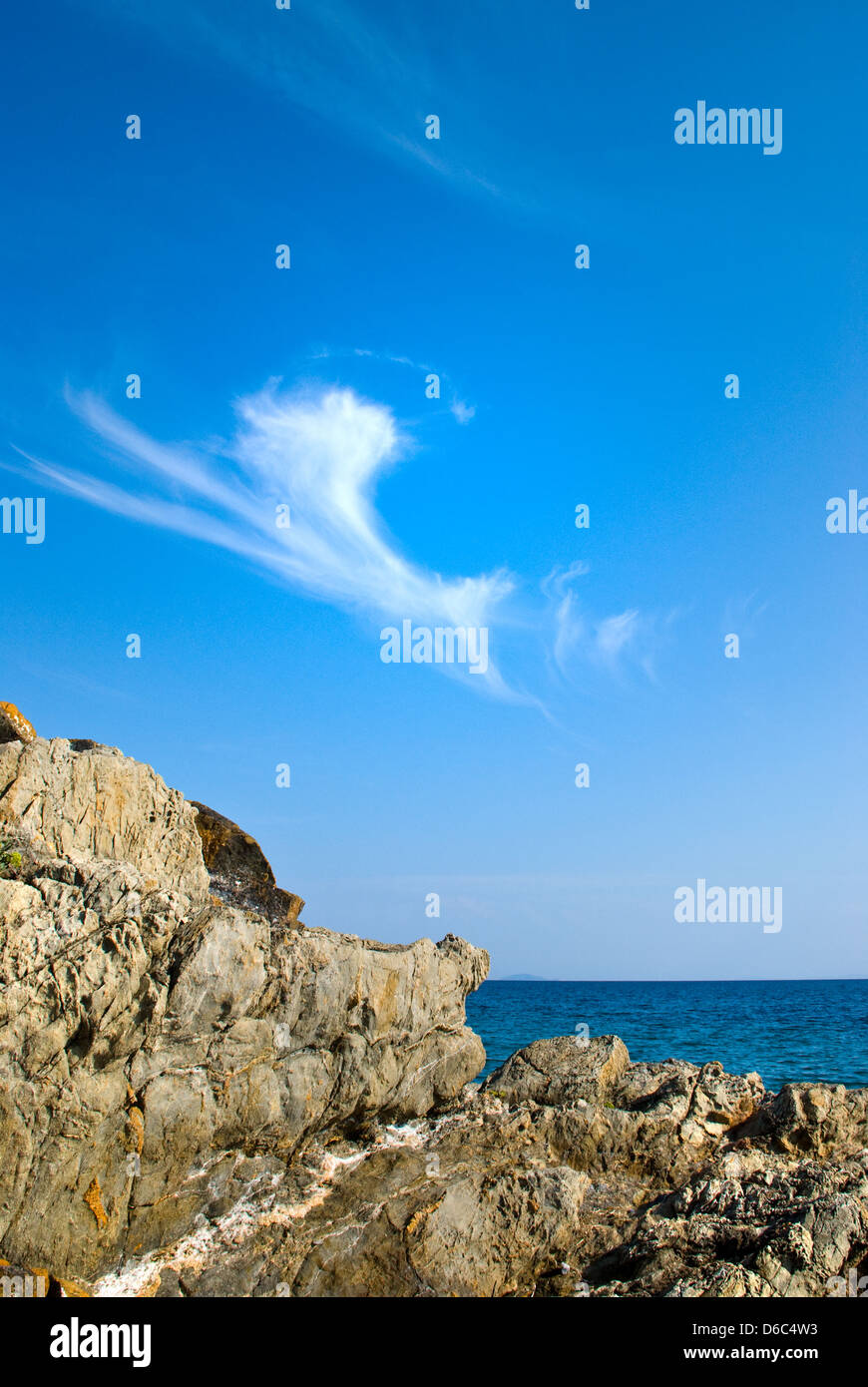 Coast of sea with stones in water Stock Photo - Alamy