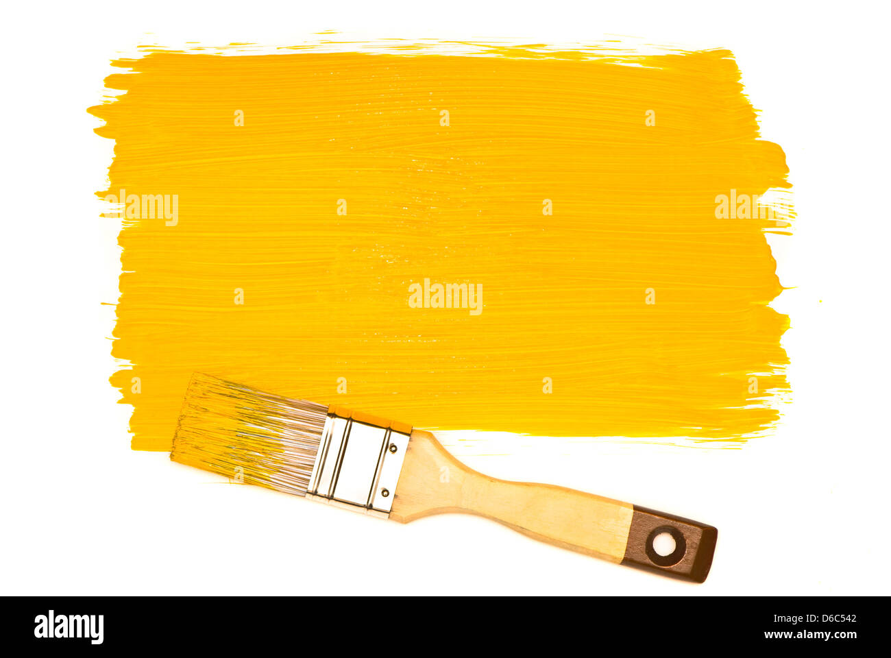Yellow paint brush hi-res stock photography and images - Alamy