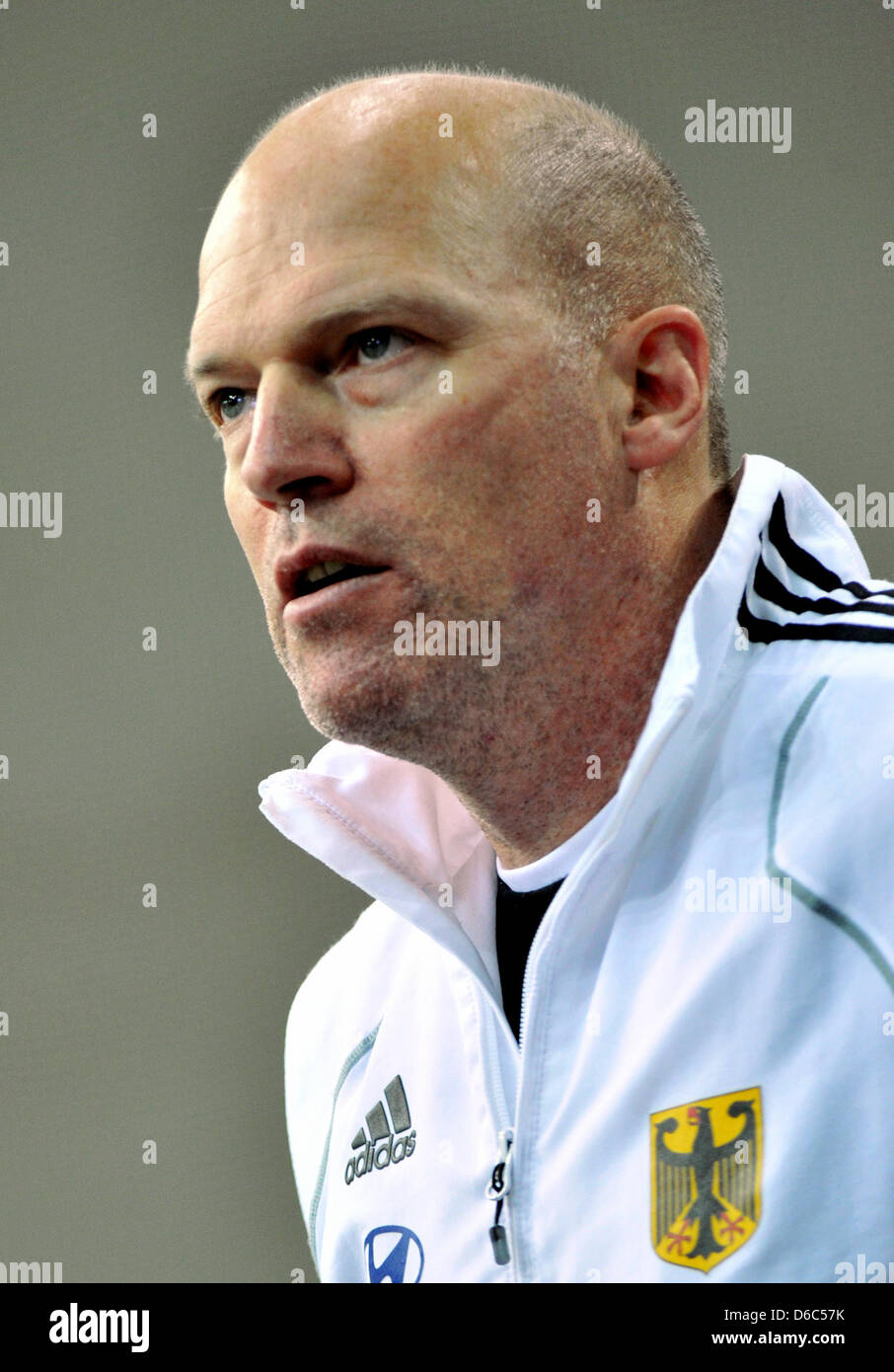 German national coach Markus Weise reacts during the Field Hockey ...