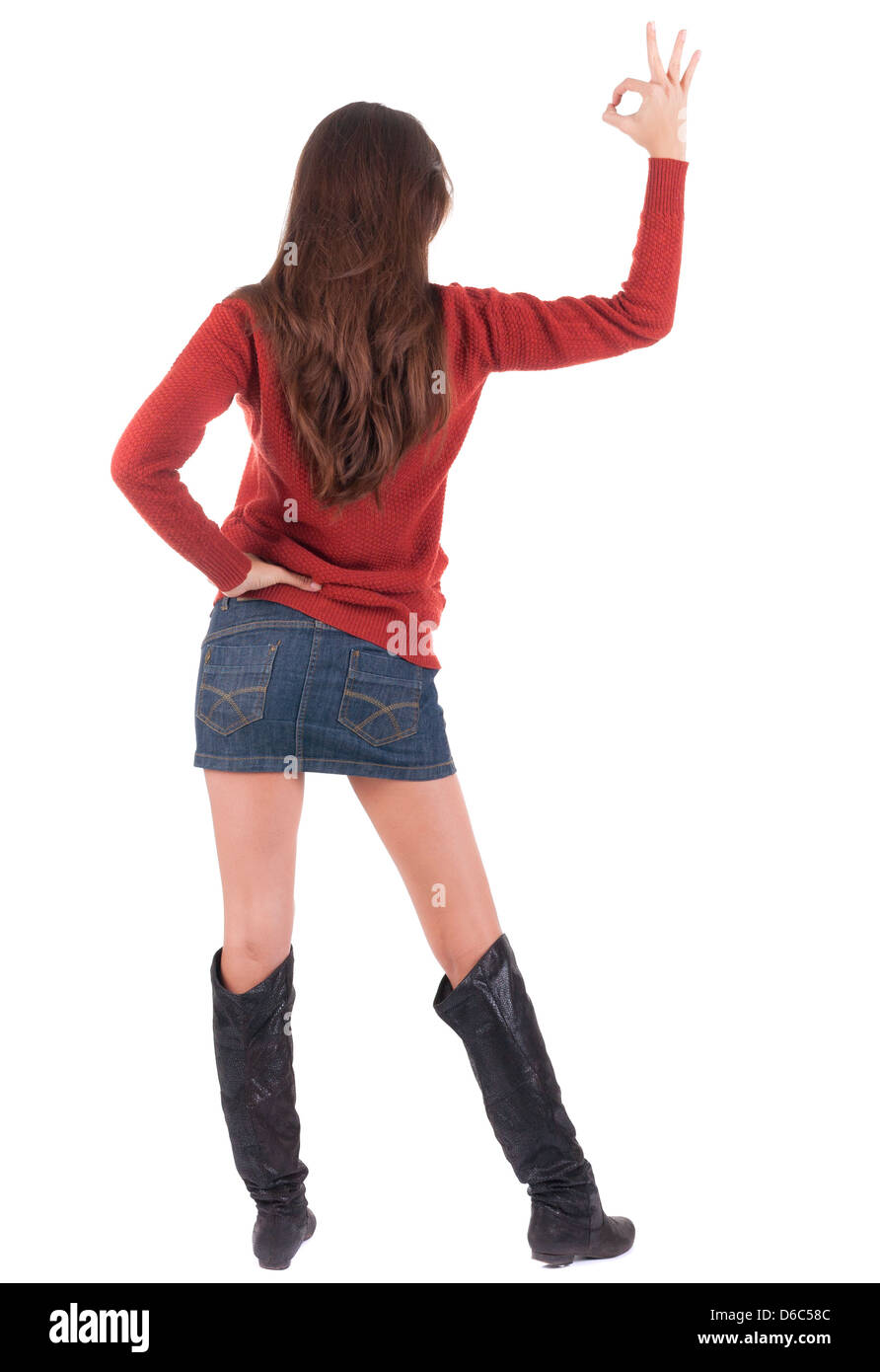 Backside short skirt hi-res stock photography and images - Alamy