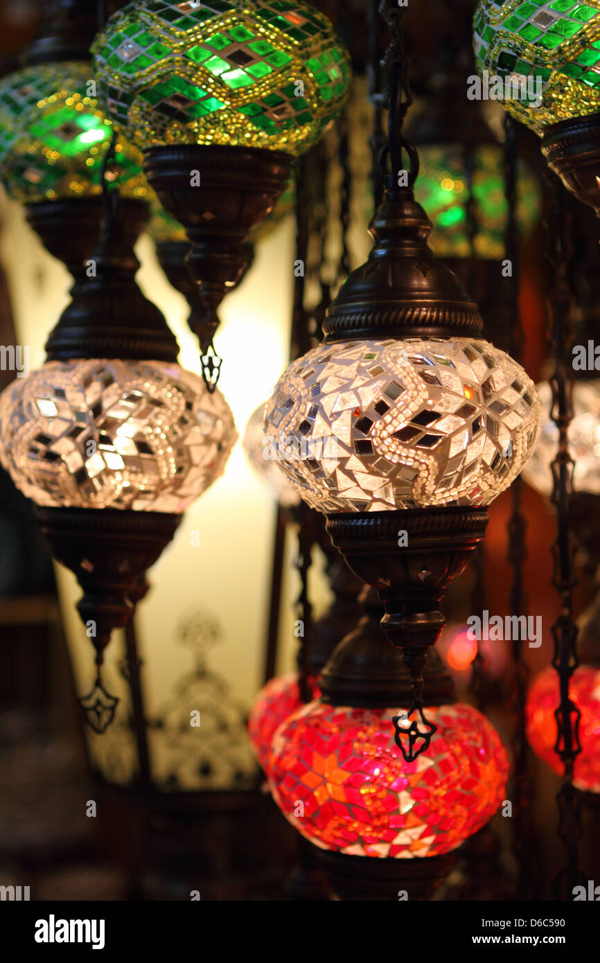 Traditional vintage Turkish lamps Stock Photo - Alamy