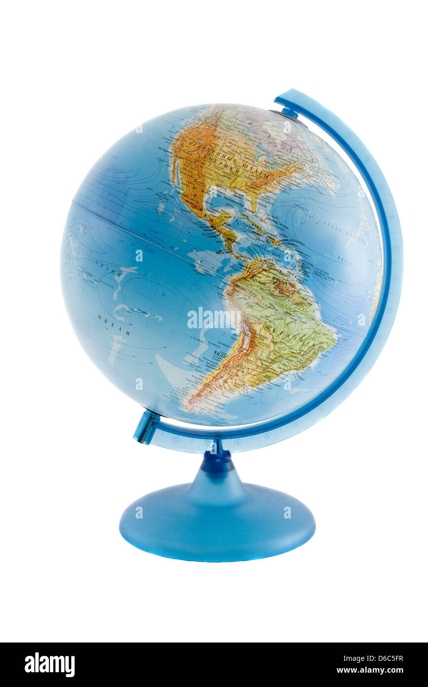 The globe isolated over white background Stock Photo - Alamy