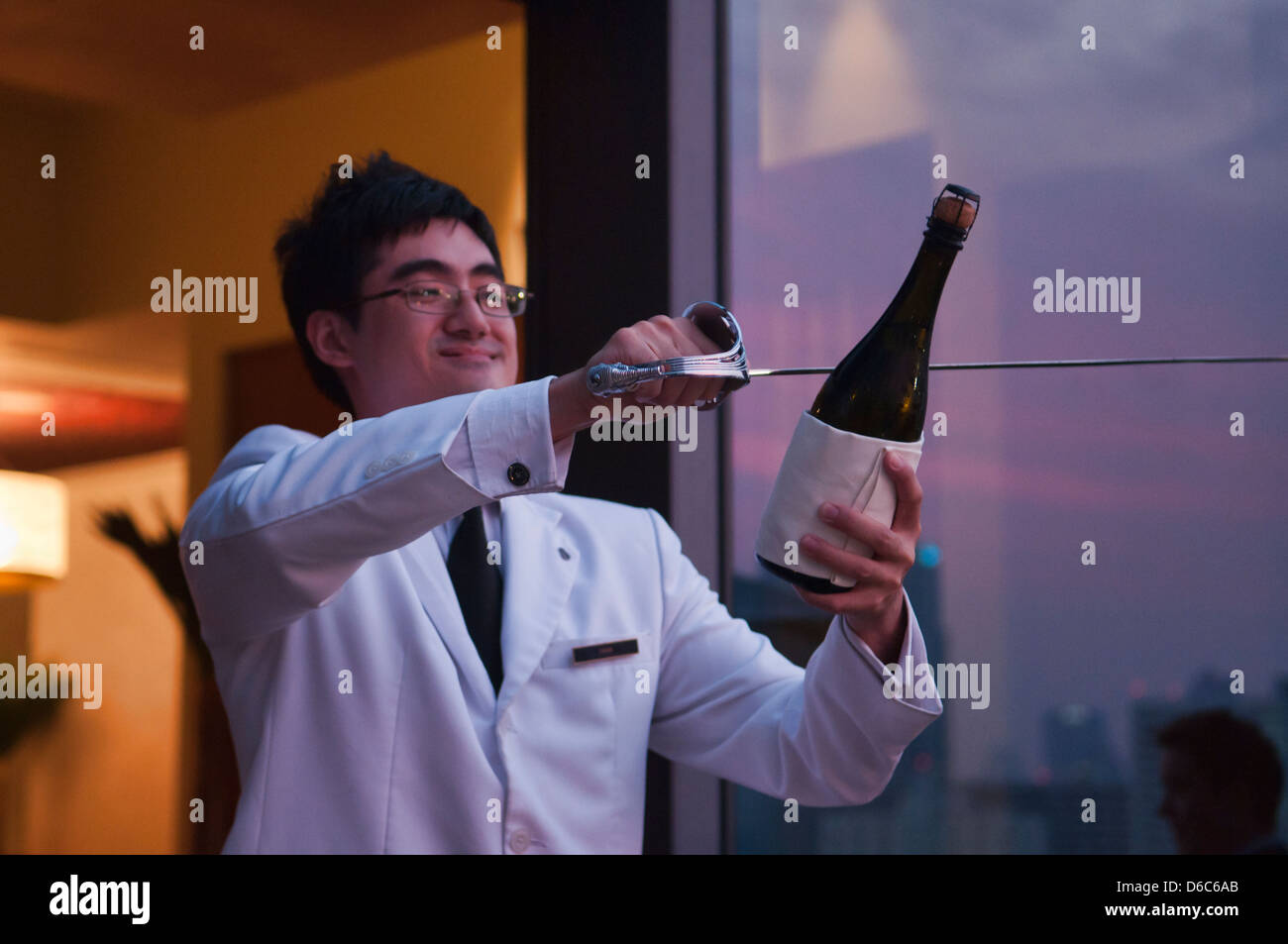 Champagne sabering hi-res stock photography and images - Alamy