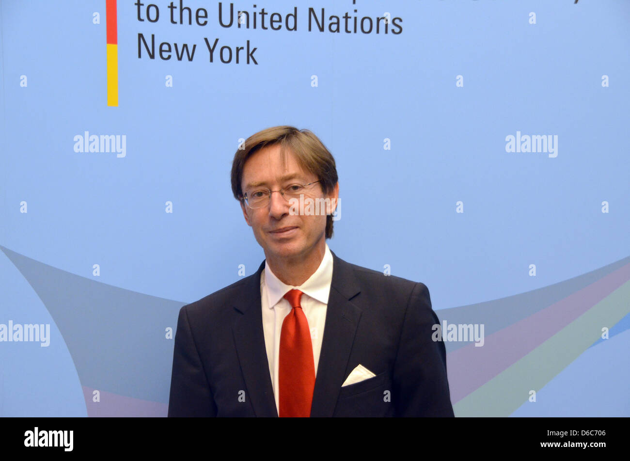 Germany's UN ambassador Peter Wittig is pictured at the German UN ...