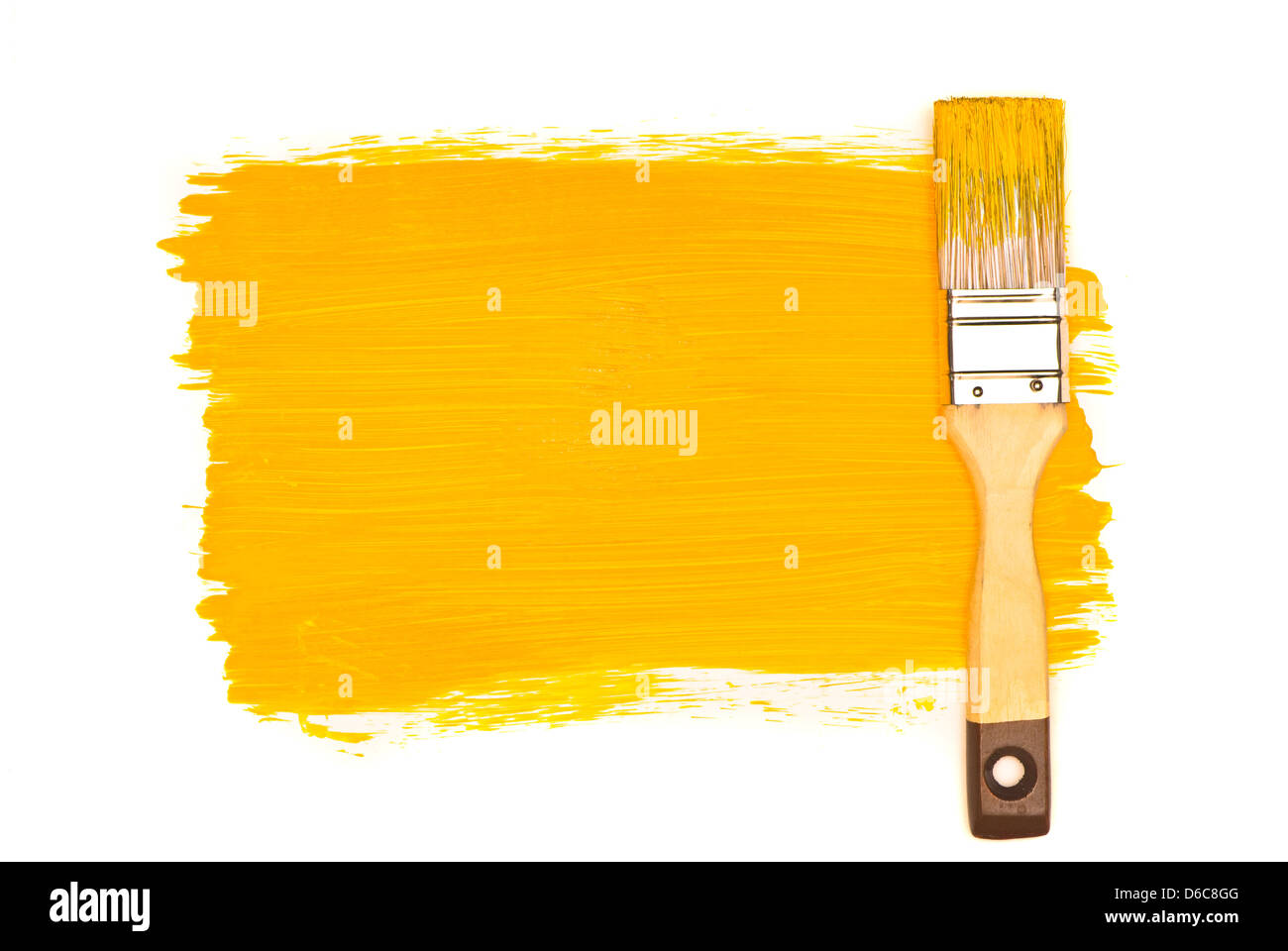 Brush and brown yellow Cut Out Stock Images & Pictures - Alamy