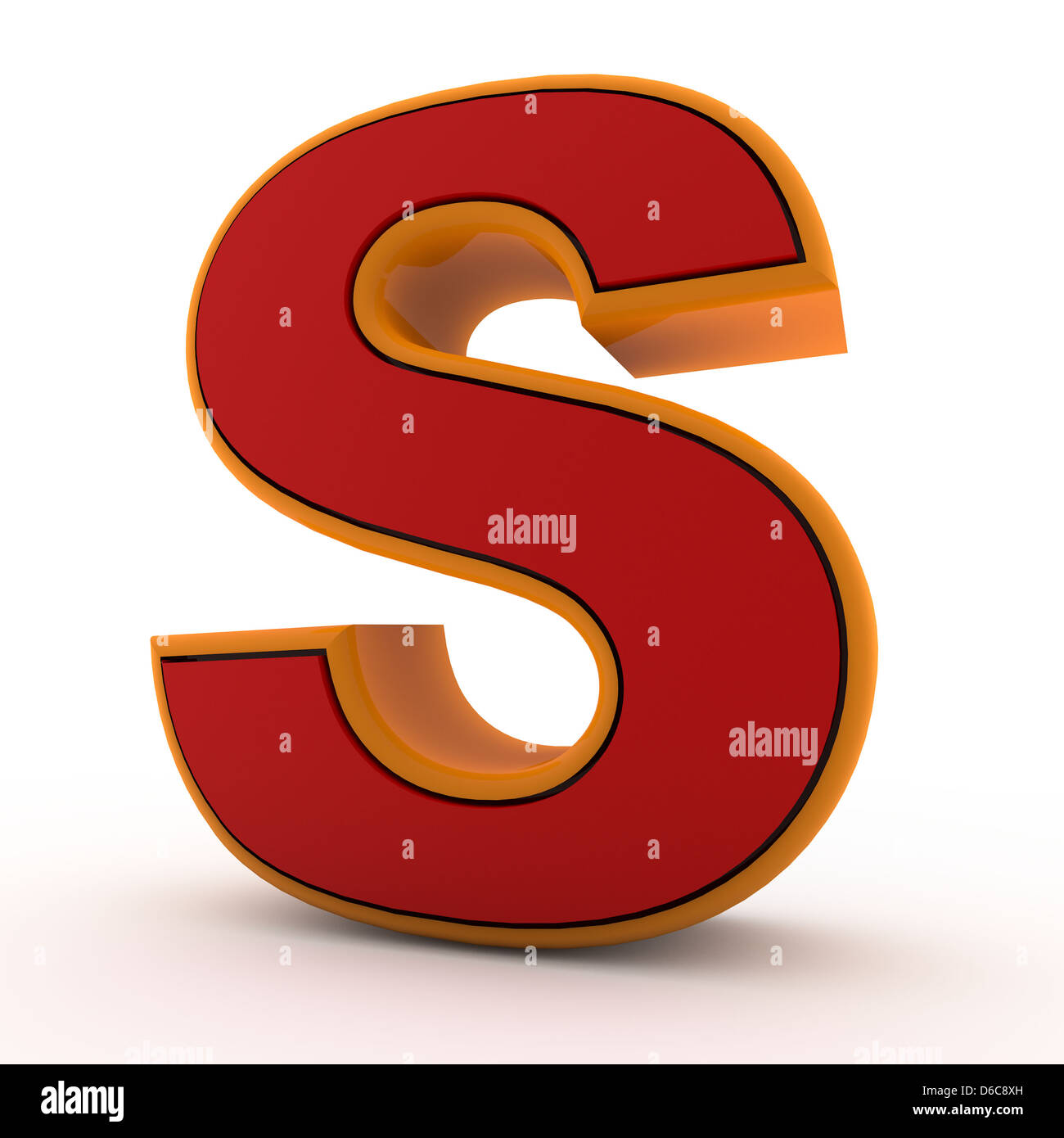 3D alphabet, letter S isolated on white background Stock Photo - Alamy