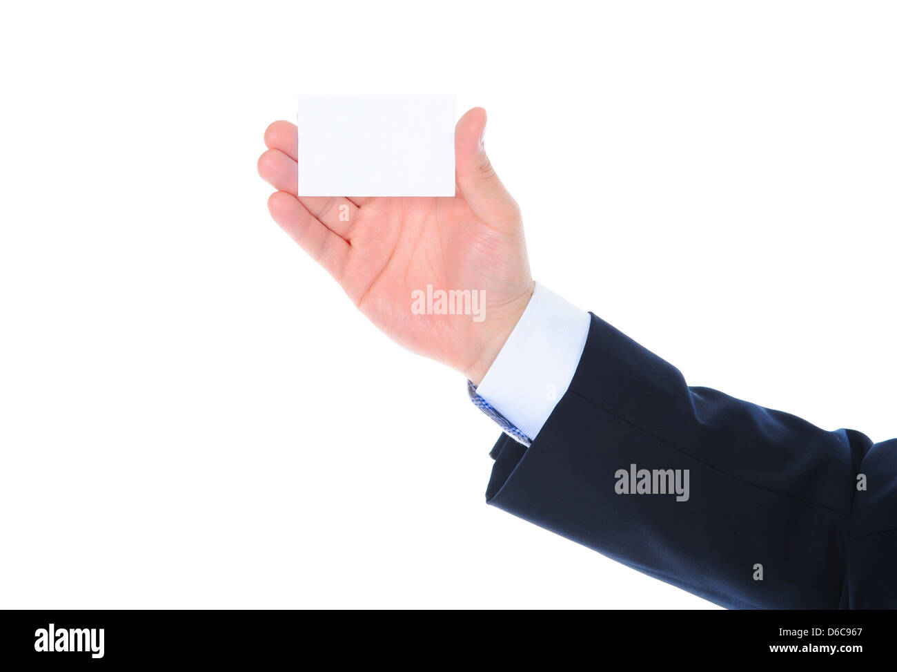 man handing a blank Stock Photo - Alamy