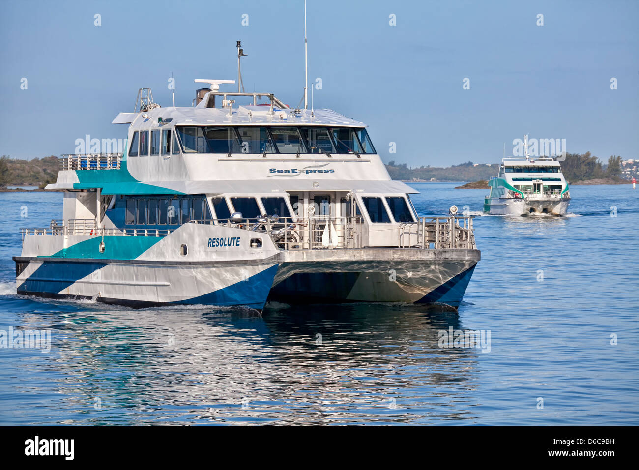 The Resolute and the Tempest, two passenger ferries plying the waters ...