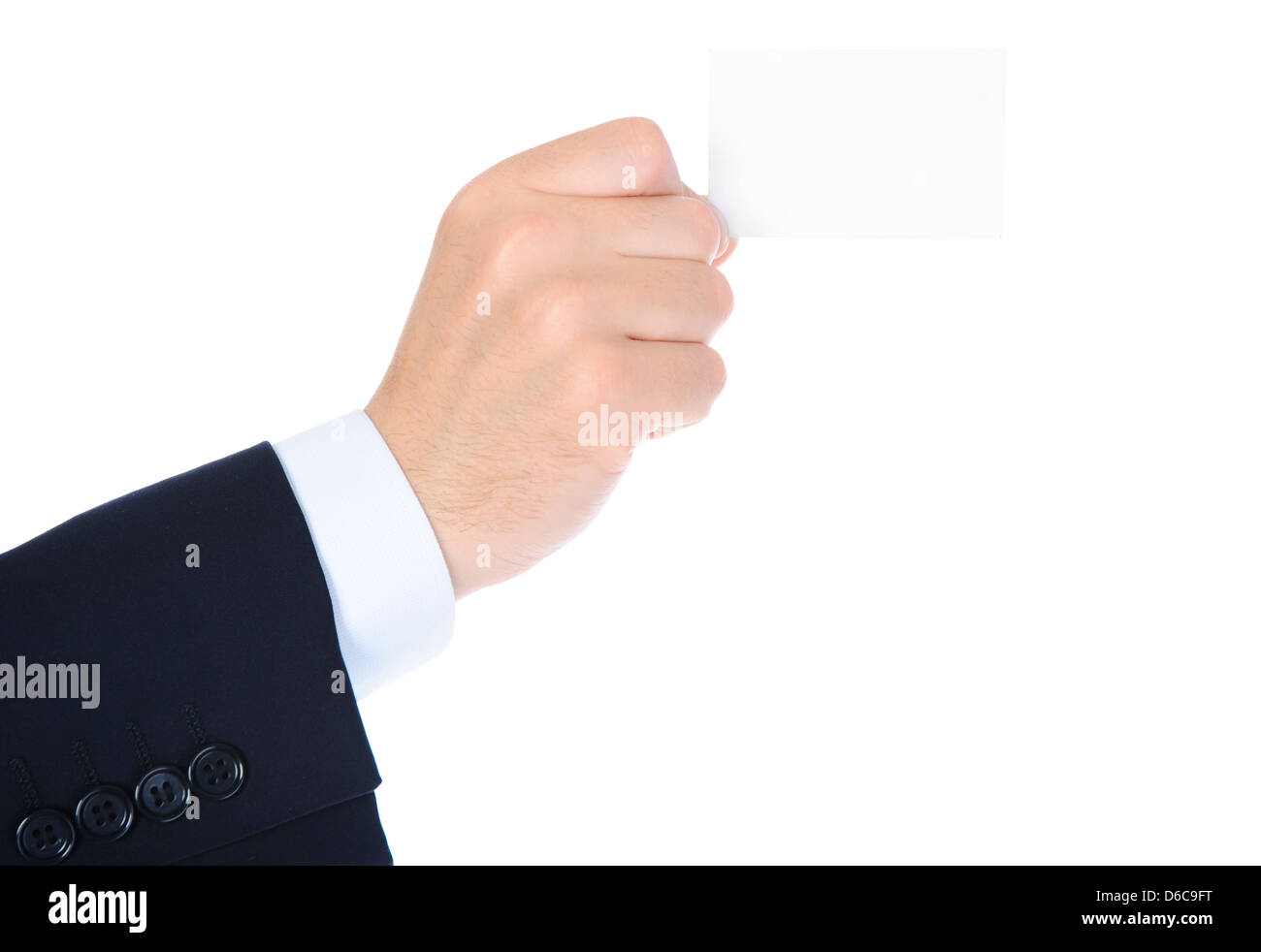 man handing a blank Stock Photo - Alamy