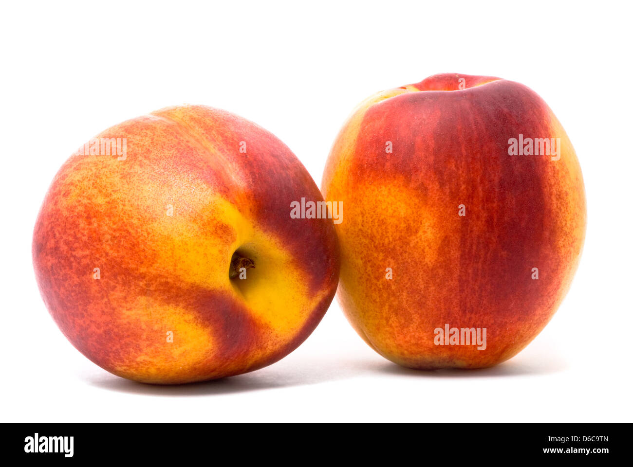 Two juicy nectarines Stock Photo - Alamy