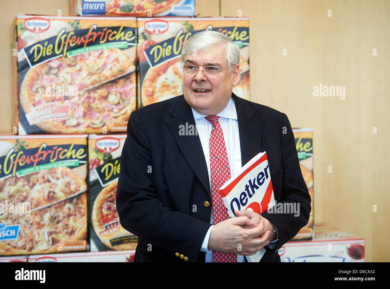 Richard Oetker, chairman of the board of Dr. Oetker Ltd. smiles in ...