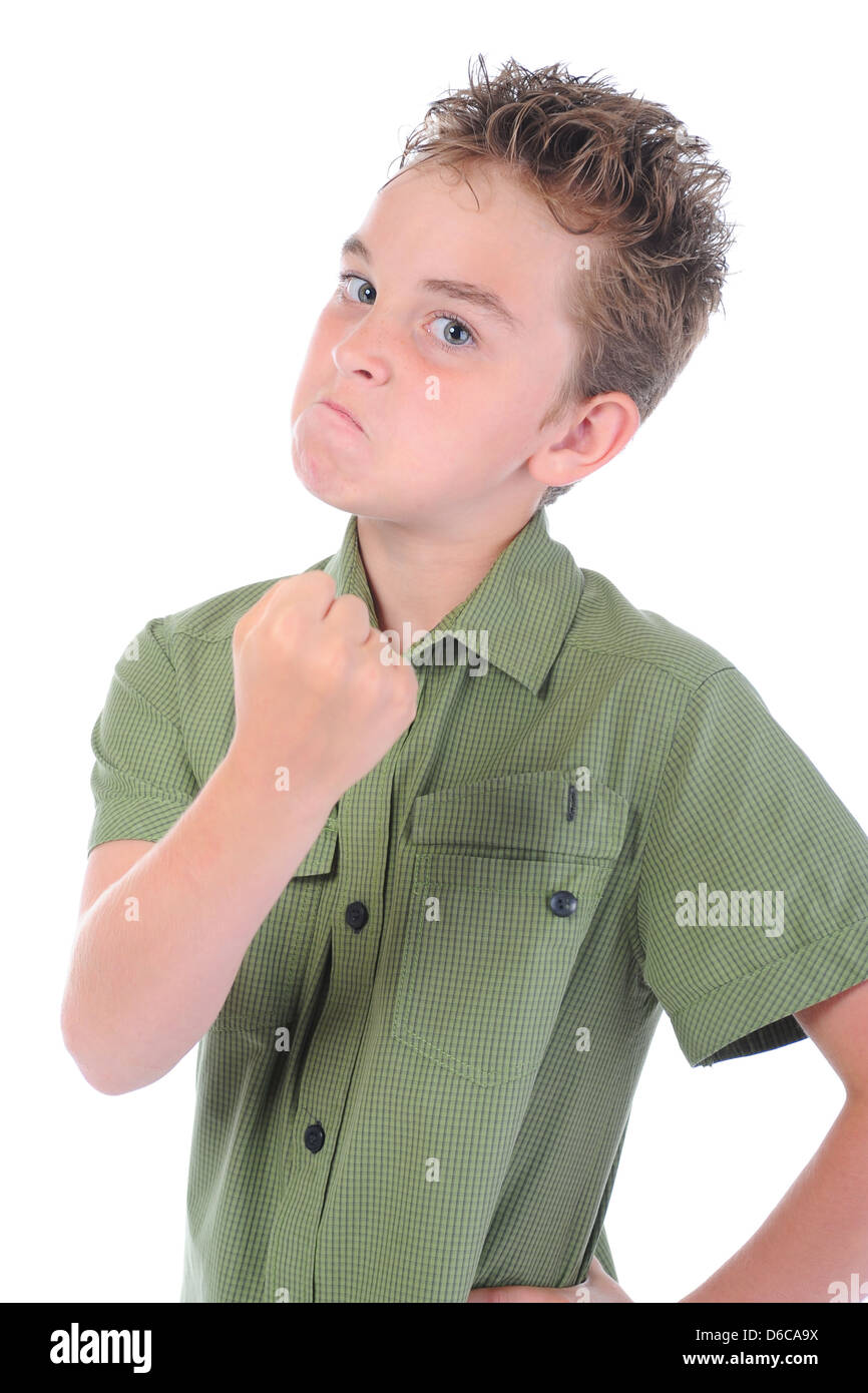 Angry little boy Stock Photo - Alamy