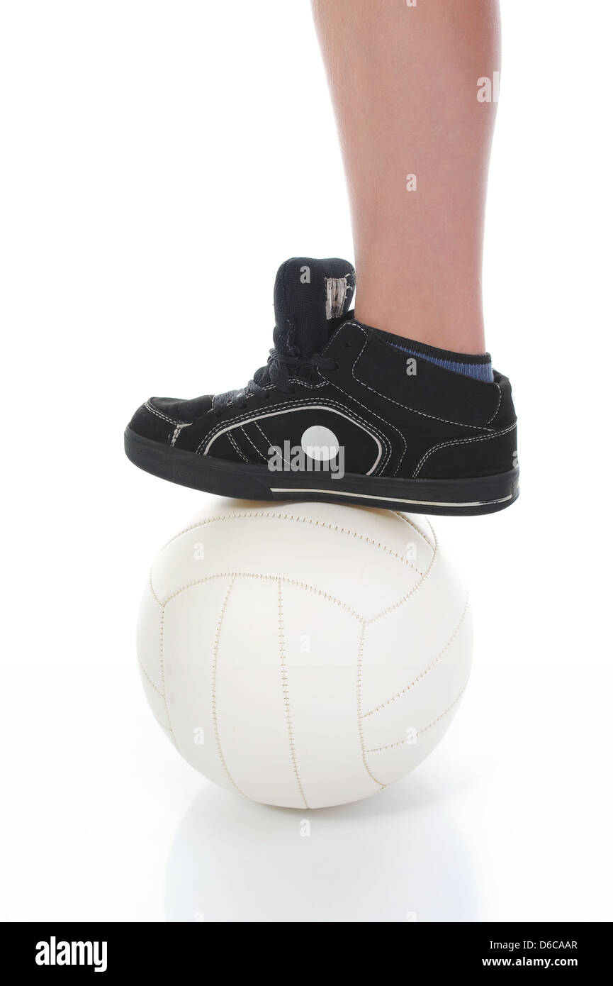 leg of the soccer player with ball Stock Photo - Alamy