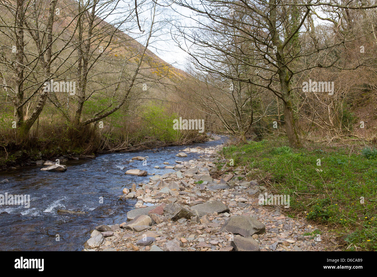 Heddon Valley Exmoor National Park Devon leading to beach at Heddons ...