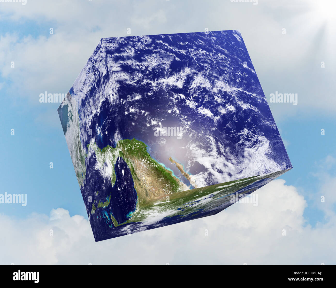 earth square globe Stock Photo - Alamy