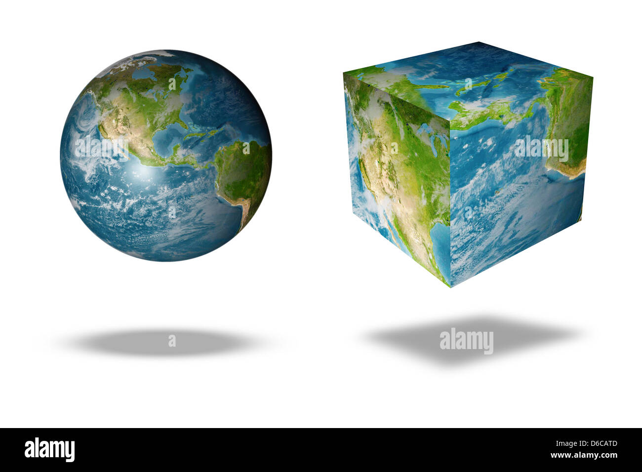 earth square globe Stock Photo - Alamy