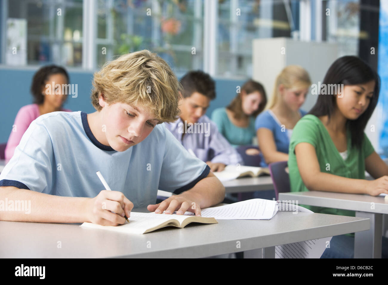 Children sitting exams hi-res stock photography and images - Alamy