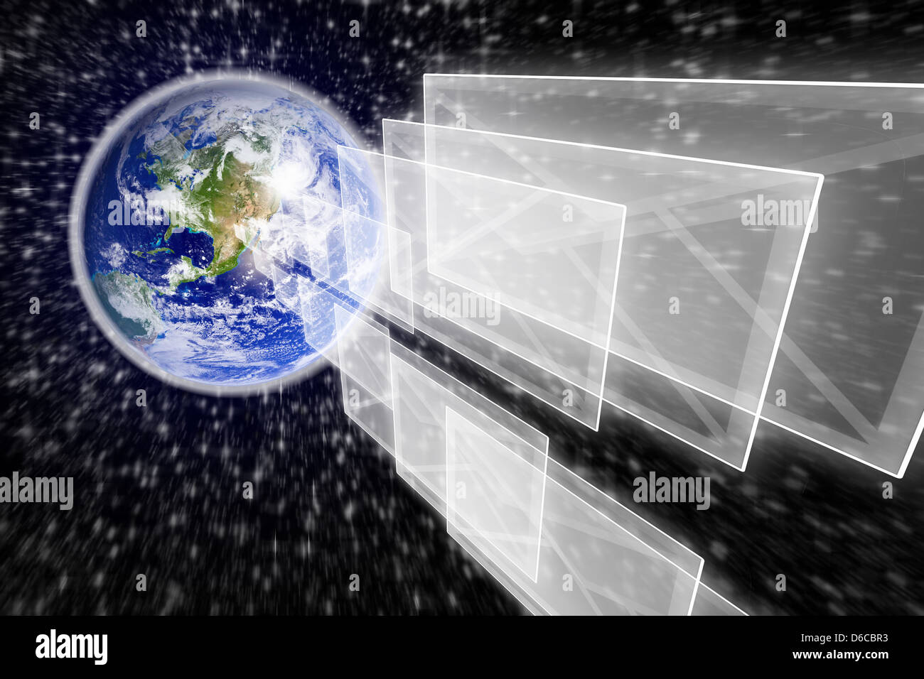 planet earth and mail the envelope Stock Photo - Alamy