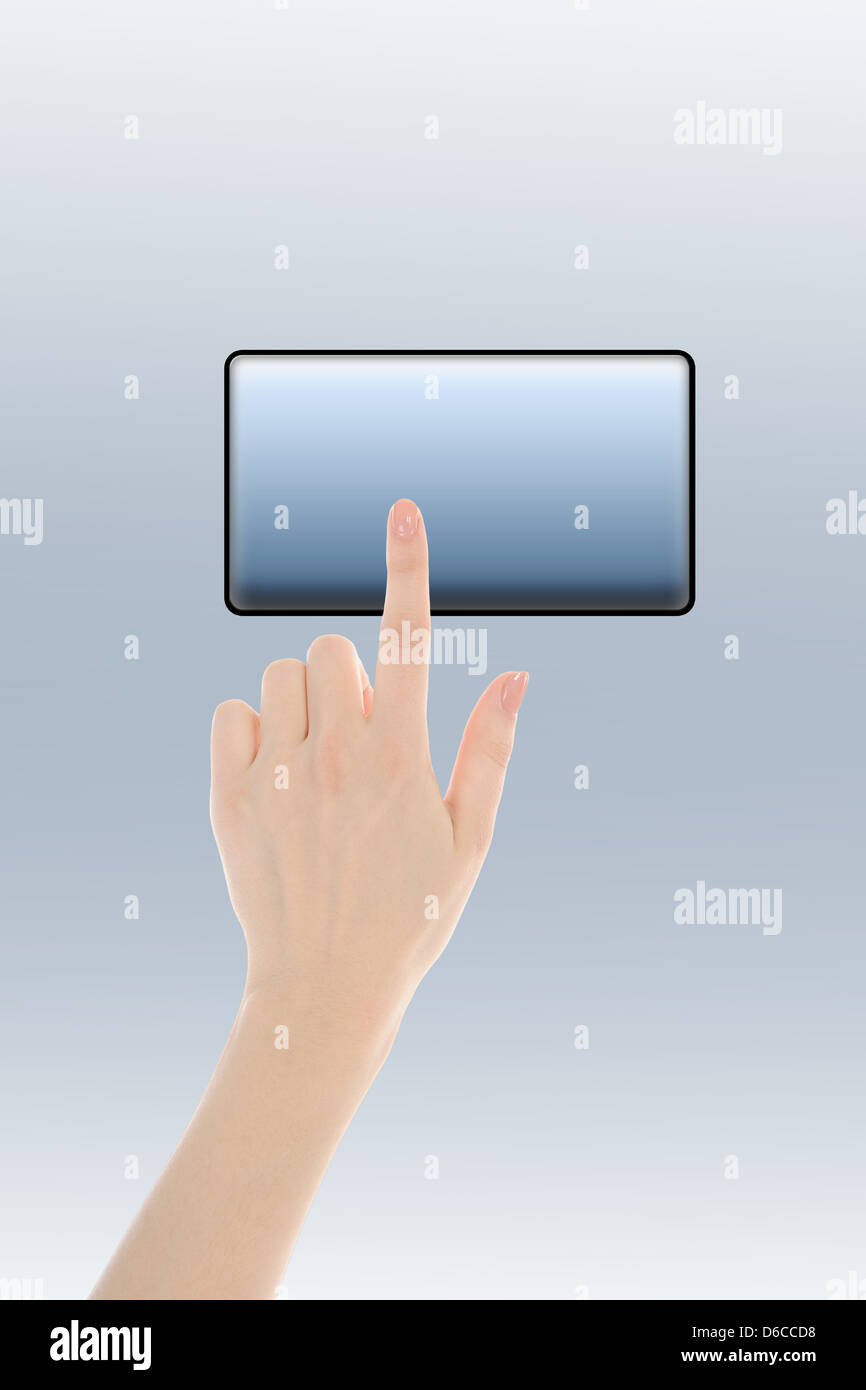 finger pushing keypad button Stock Photo - Alamy