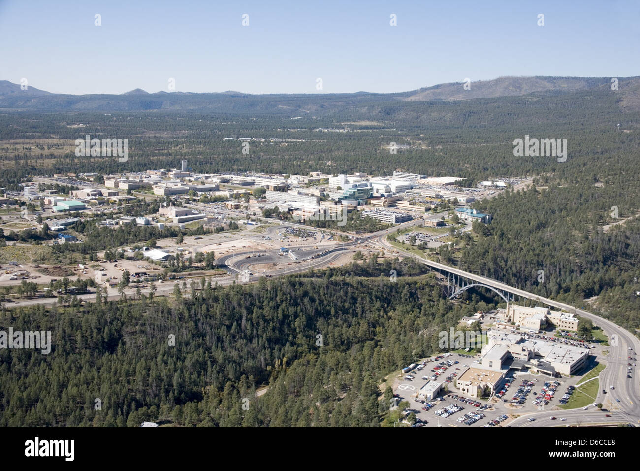 This aerial photograph offers a bird's-eye view of Los Alamos National ...