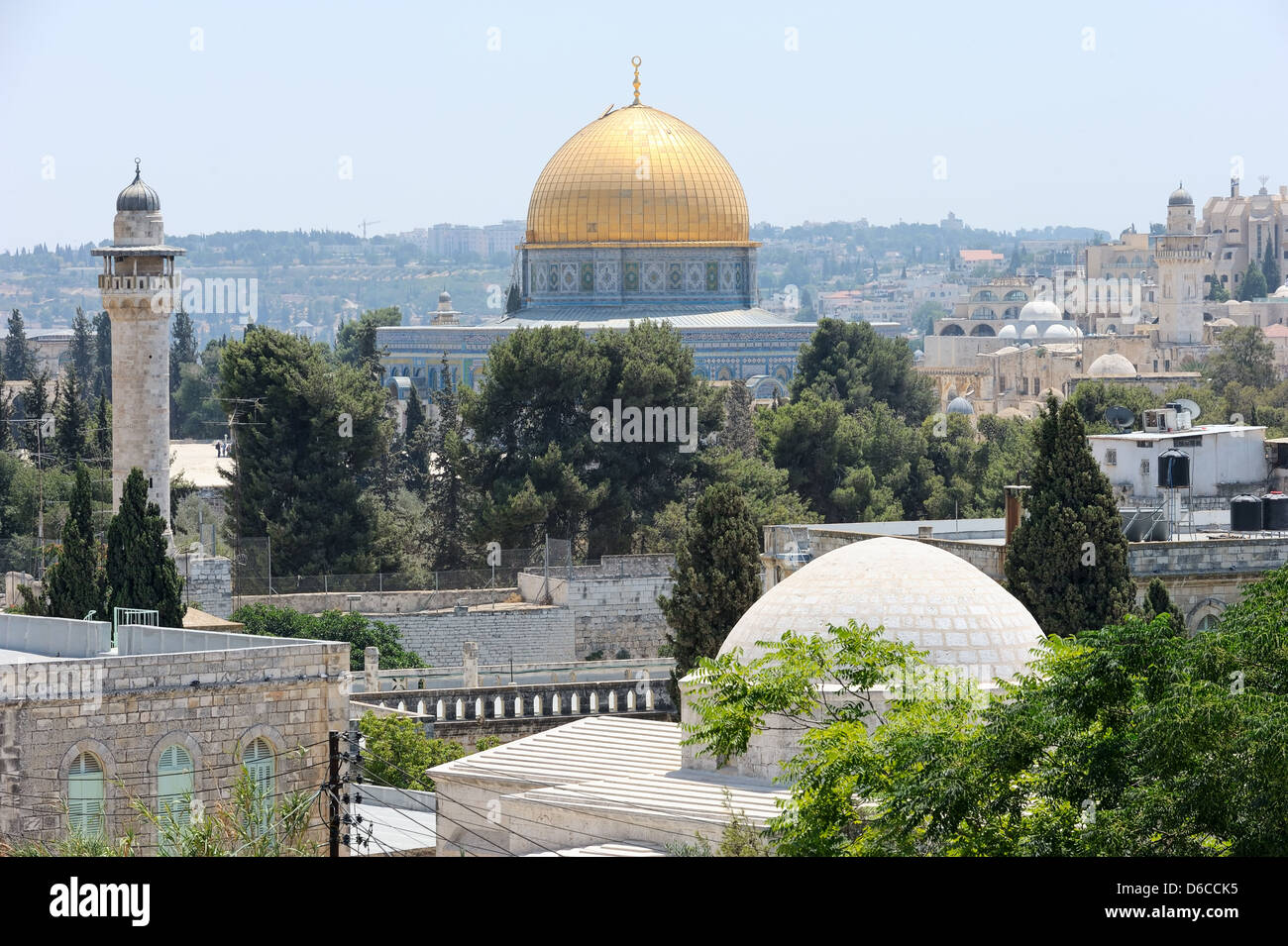 Temple Mount, view from walls of Jerusalem Stock Photo - Alamy