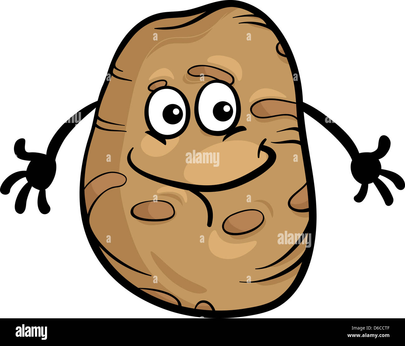 Cartoon Illustration of Funny Comic Potato Vegetable Food Character ...