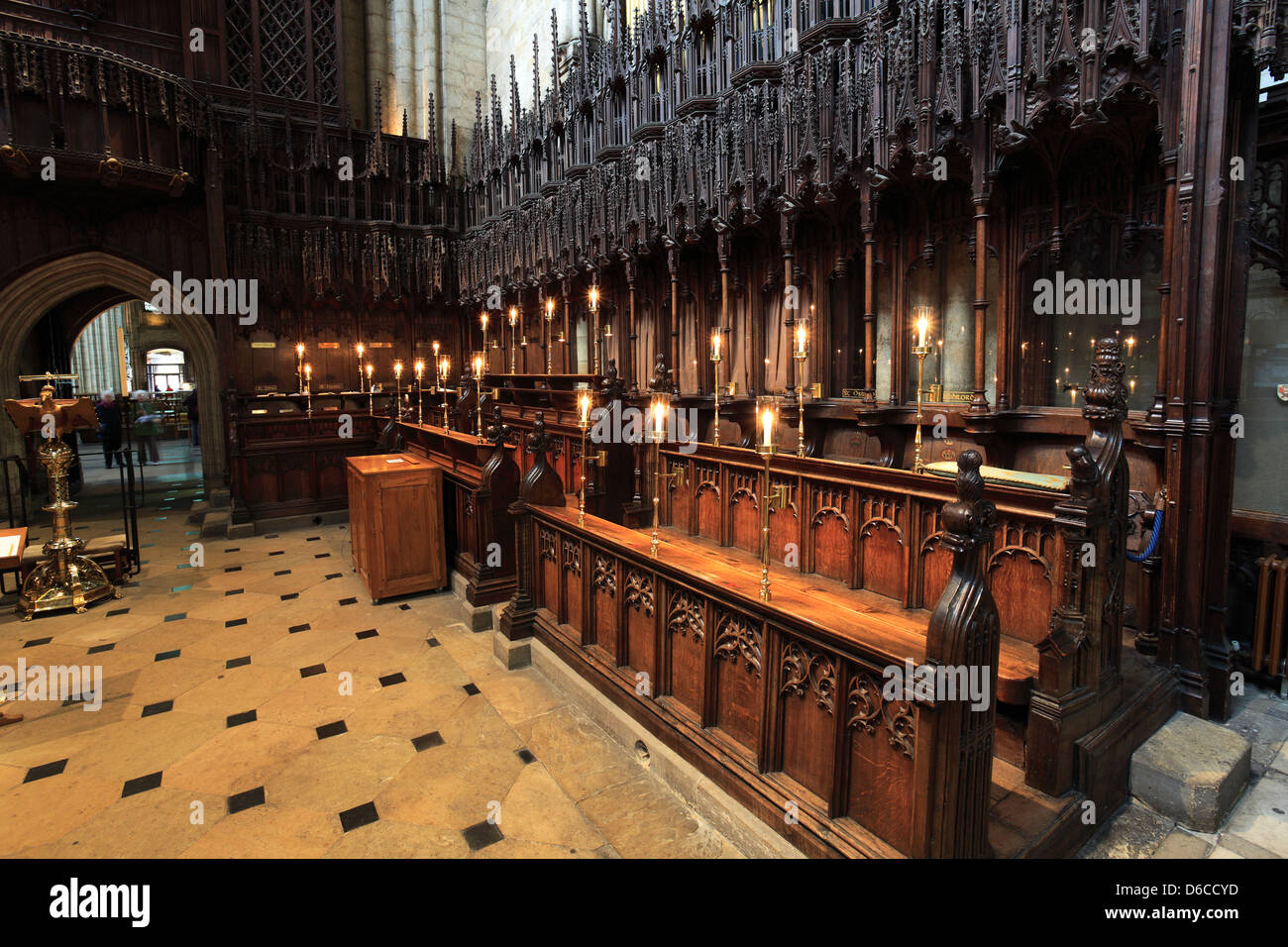 Interior view of Ripon Cathedral, Ripon City, North Yorkshire, England ...