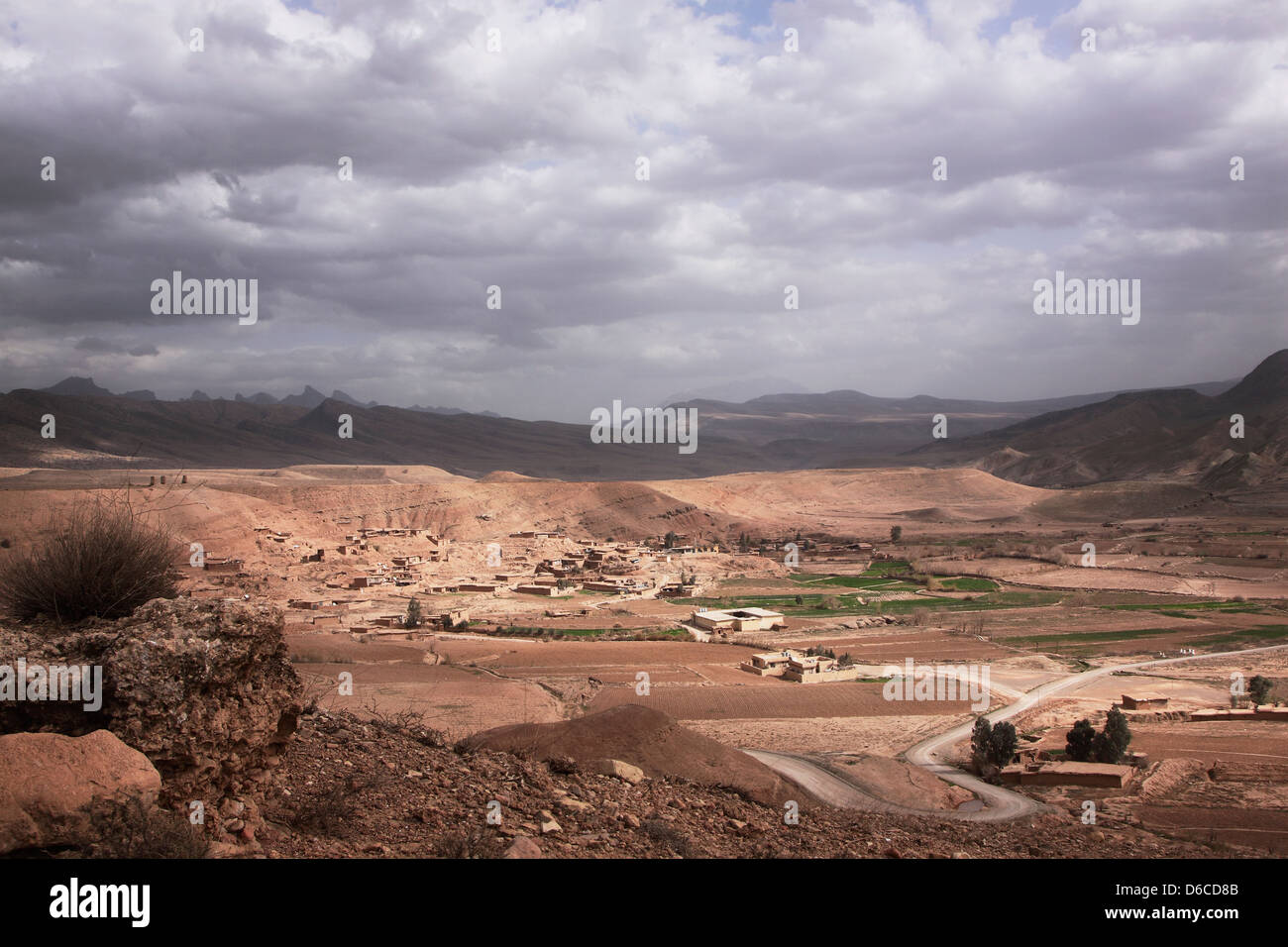 View across valley to mountains in north east Iraqi Kurdistan with ...