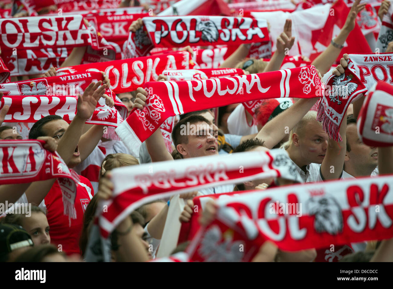 Poznan, Poland, fan mile at Plac Wolnosci during their UEFA Euro 2012 ...