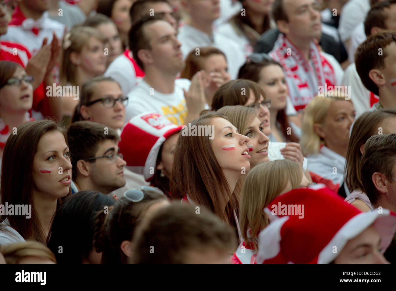 Poznan, Poland, fan mile at Plac Wolnosci during their UEFA Euro 2012 ...