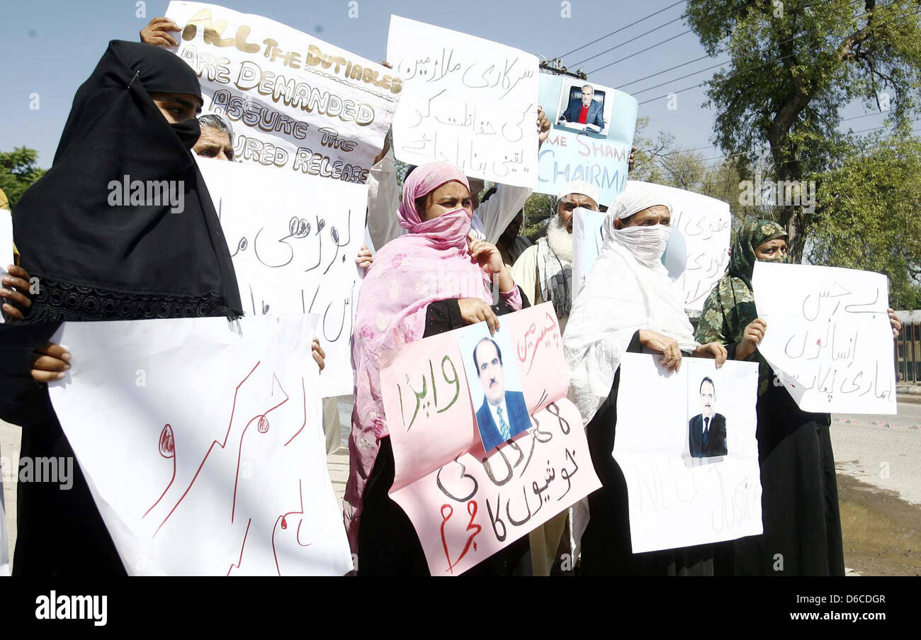 Relatives of Gomal Zam Dam Project Staff chant slogans against ...