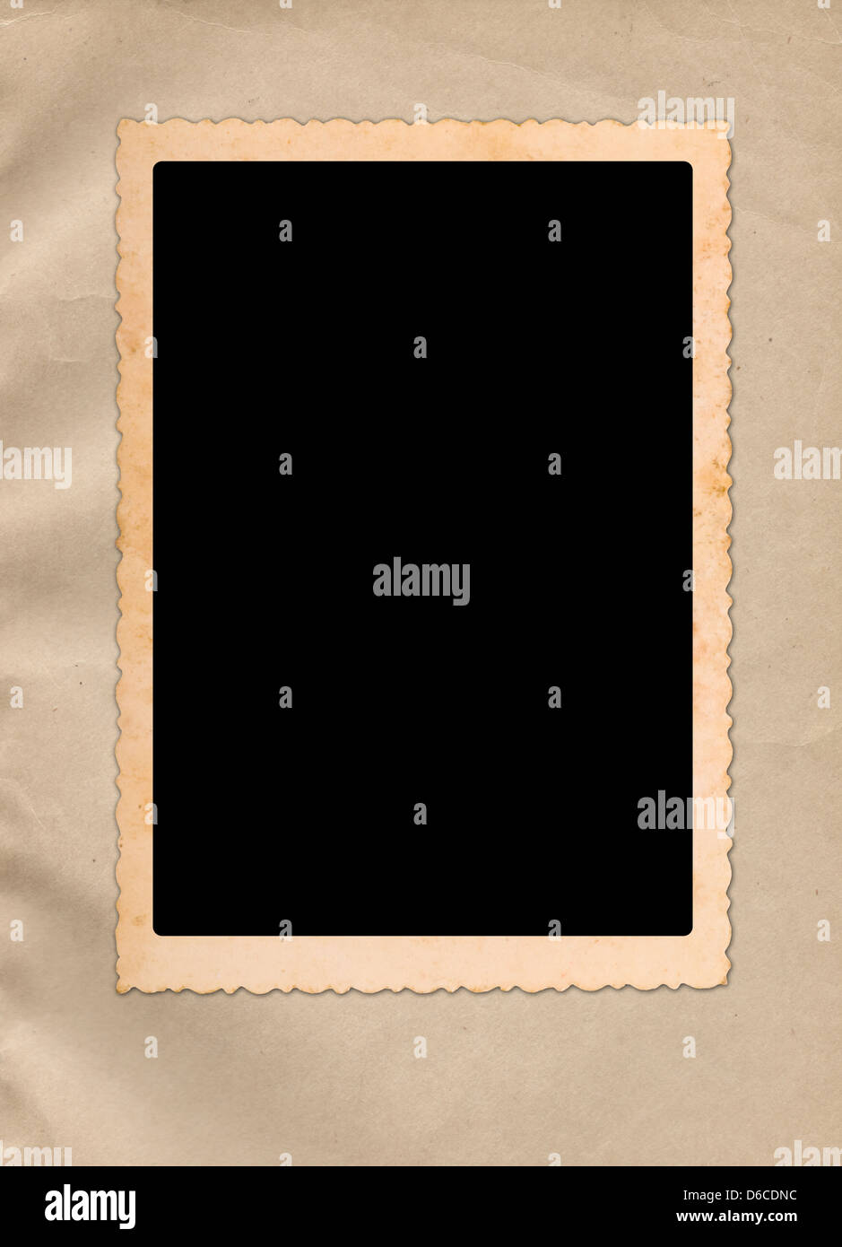 Vintage photo frame on ancient paper Stock Photo - Alamy